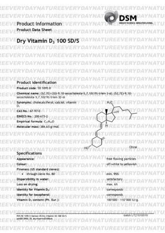 Vitamina D3 100% Pura Dry VitaminD3 Importacion Exclusiva - Every Day ...