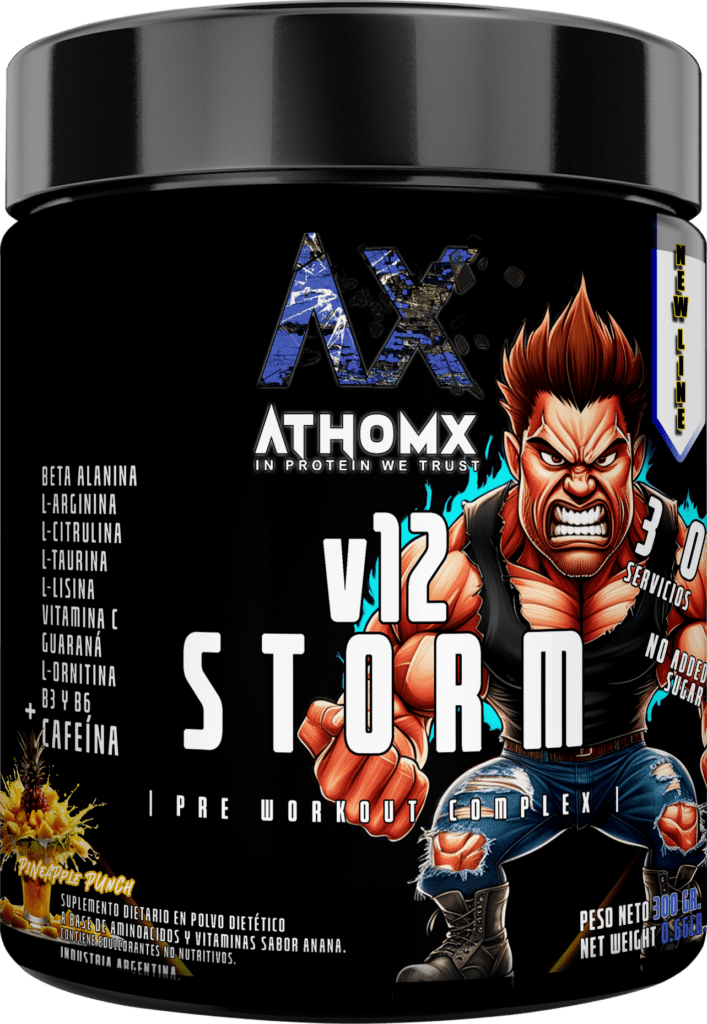 V12 Storm Pre Workout AthomX Black Line - Every Day Nature - Suplementos